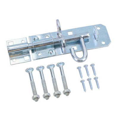 100mm Galvanised Brenton Slip Bolt Padbolt Slide Latch Lock Sheds Gates ...