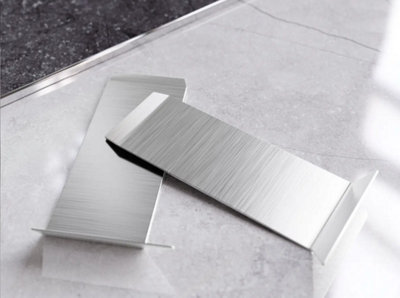 100mm Internal Modular Steel Corner for Steel Skirting Boards - Silver ...