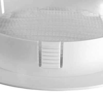 100mm round White Air Vent Grille/Duct Covers with Fly Screen/Anti ...