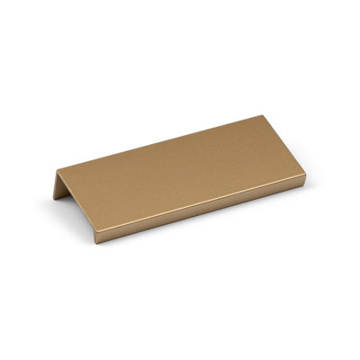 100mm Satin Brass Squared Lip Edge Pull