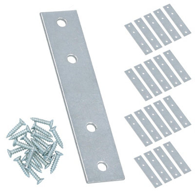 100mm Straight Mending Fixing Plate Angle Bracket L Shape Reinforcing ...
