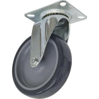 100mm Swivel Plate Castor Wheel with 25mm Tread for Heavy-Duty Use