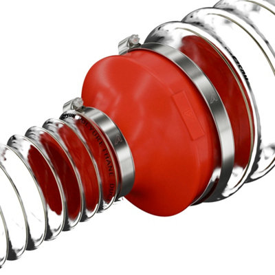 100mm to 50mm, Red - Reducing Male Connector for Polyurethane Ducting ...