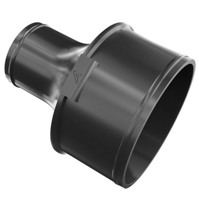 100MM TO 65MM, BLACK - REDUCING MALE CONNECTOR FOR POLYURETHANE DUCTING ...