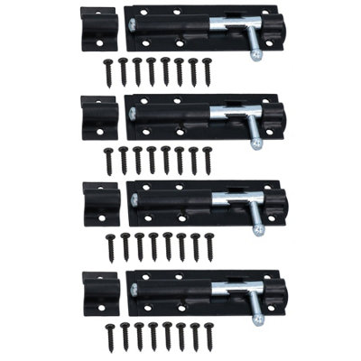 100mm Tower Bolt Shoot Bolt Sliding Latch Catch Shed Gate Garage Door ...