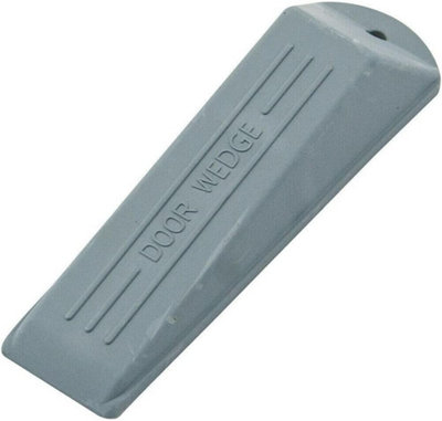 100Pc Large Rubber Door Stop Grey Stoppers Wedge Protects Walls & Doors