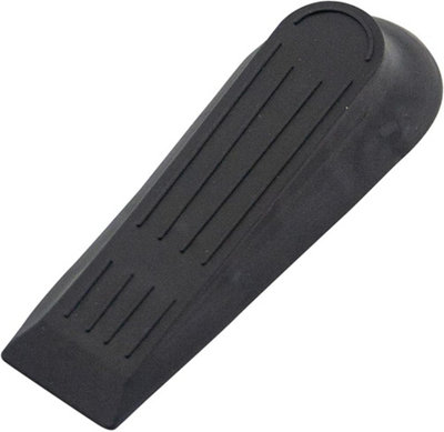 100Pc Small Black Rubber Door Stop Stoppers Wedge Protects Walls And Doors