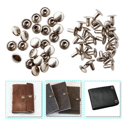100pcs Single Cap Rivets, Tubular Rivets, Metal Studs for Clothing ...