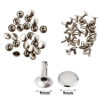 100pcs Single Cap Rivets, Tubular Rivets, Metal Studs for Clothing ...