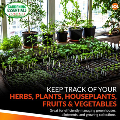 100pk Plant Labels Plastic, Garden Label Sticks Seed Tags for Herbs ...