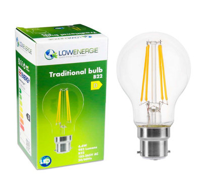100w Equivalent LED Traditional Looking Filament Light Bulb A60 GLS B22 ...
