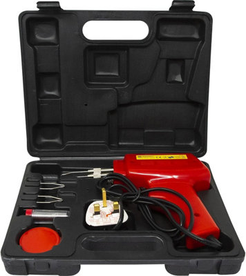 100W SOLDERING GUN KIT IN CASE PLUG BRIGHT LAMP 230V ELECTRICAL TOOLS TIPS