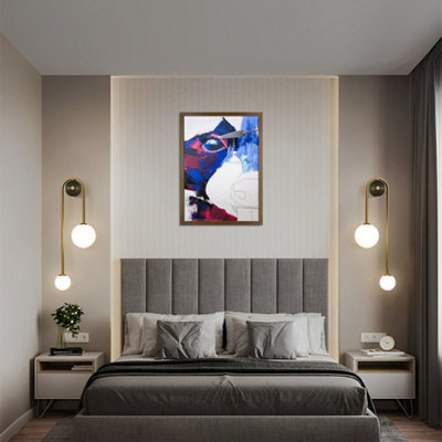 100x70cm Dark Oak Poster Frame - Modern Picture Frame for Wall Art ...