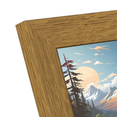 100x70cm OAK Poster Frame - Modern Picture Frame for Wall Art, Prints ...