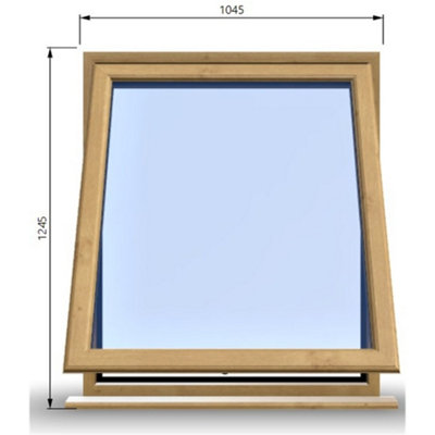 1045mm (W) x 1245mm (H) Wooden Stormproof Window - 1 Window (Opening ...