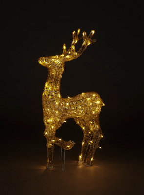 105cm Acrylic Standing Reindeer w/110 WW LEDs