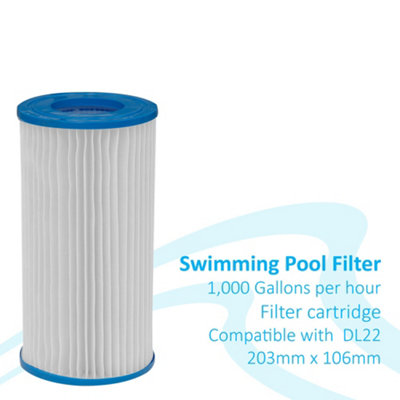 106 x 203mm Swimming Pool Filter Cartridge Replacement New Water ...