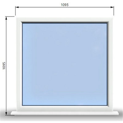 1095mm (W) x 1095mm (H) PVCu StormProof Window - 1 Non Opening Window ...