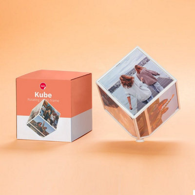 10cm Kube Multi-Picture Rotating Display Photo Frame Holder