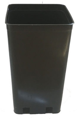 10cm Square Heavy Duty Long Tom Plant Pots x 10