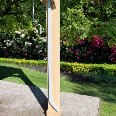 10ft x 20ft Meridian Wood Pergola with Louvered Roof