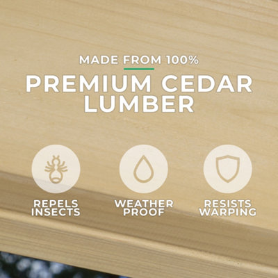 10ft x 20ft Meridian Wood Pergola with Louvered Roof