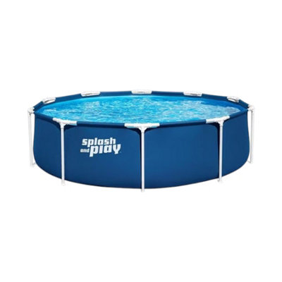 10ft x 30in Dark Blue Round Steel Pro Above Ground Pool