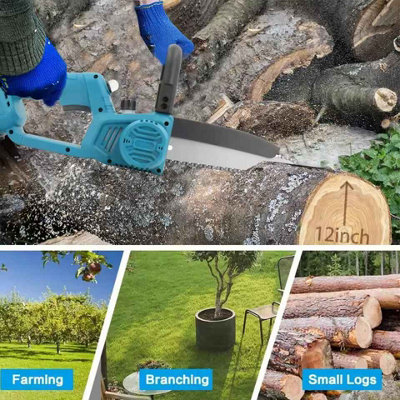 10inch 4000W Mini Cordless Chainsaw Electric One Hand Saw Wood Cutter 2 ...