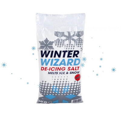 10kg (1 Bag) Easy To Sprinkle Winter White Rock Grit De-Icing Salt ...