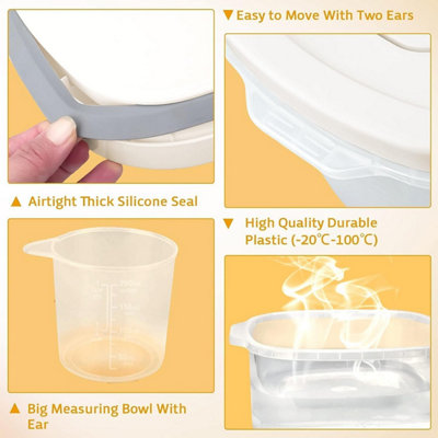 10kg Airtight Food Storage Container with Clear Design and Measuring ...