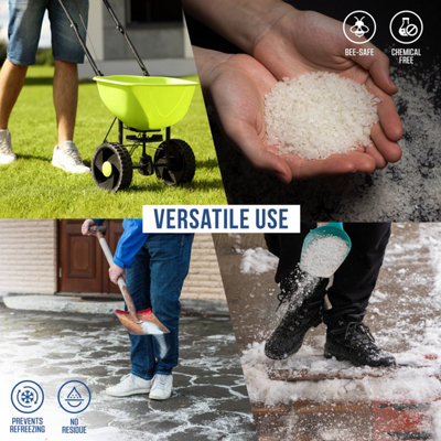 10kg Bag of Grit Rock Salt Deicing White Grit Rock Salt for Weeds De ...