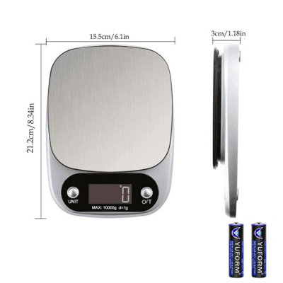10KG Kitchen Scales Digital Electronic LCD Cooking Baking Food Weighing ...