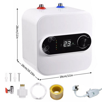 10L 1500W Electric Hot Water Storage Tank Water Heater Boiler Kitchen ...