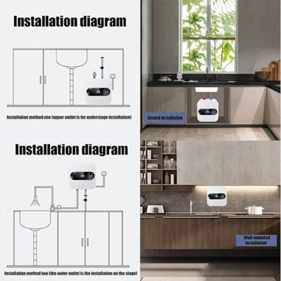 10L 1500W ELECTRIC HOT WATER STORAGE TANK WATER HEATER BOILER KITCHEN ...