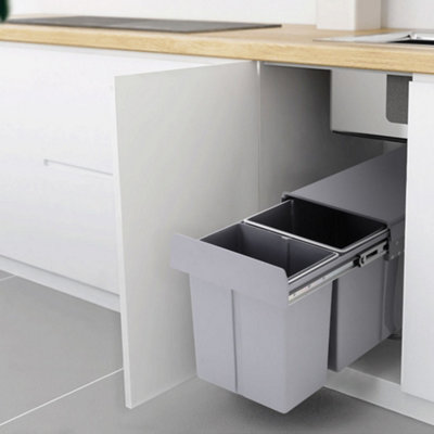 10L+20L Integrated Pull Out Kitchen Cabinet Under Counter Waste ...