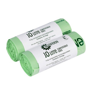 10L All-Green Compostable Kitchen Caddy Liners (Large) - 2 Rolls