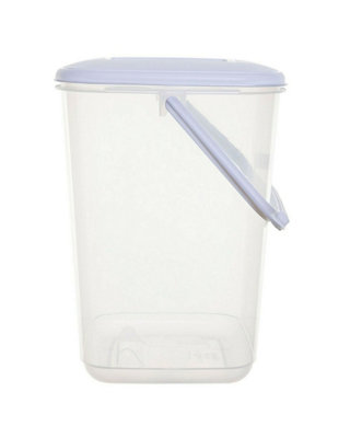 10L Clear Food Canister Storage Tub Kitchen Caddy Food Box With Handle ...