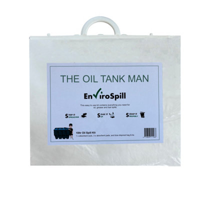 10L Envirospill Oil Spill Kit with Hydrophobic Absorbent Pads, Spill ...