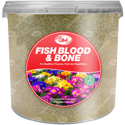 10L Fish Blood & Bone Meal Organic All Purpose Plant Fertiliser In Tub