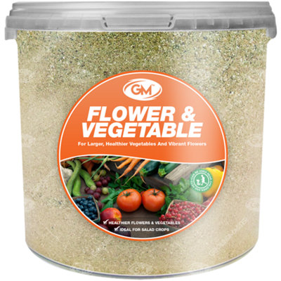 10L Flower & Vegetable Organic Plant Food Compound Fertiliser In Tub