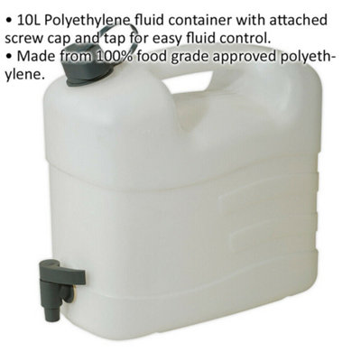 10L Food Grade Polyethylene Fluid Container with Screw Cap and Tap