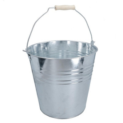 10L Galvanised Steel Metal Bucket Pail Water Coal Fire Greenhouse ...
