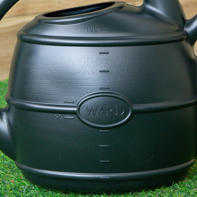 10L Garden Patio Ward Watering Can with Rose in Green