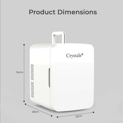 10L Mini Fridge Table Top Electric Cooler & Warmer Portable Ice Box ...