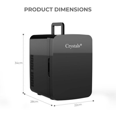 10L Mini Fridge Table Top Electric Cooler & Warmer Portable Ice Box ...