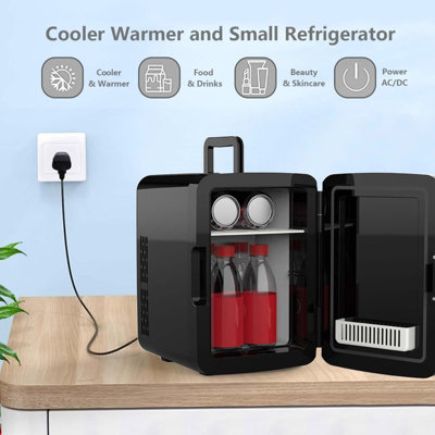 10L Mini Fridge Table Top Electric Cooler & Warmer Portable Ice Box ...