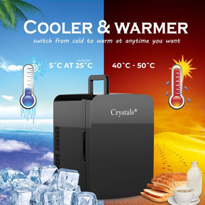 10L Mini Fridge Table Top Electric Cooler & Warmer Portable Ice Box ...