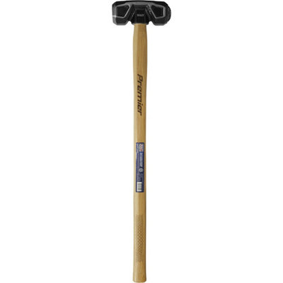 10lb Hardened Sledge Hammer - Hickory Wooden Shaft - Drop Forged Carbon ...