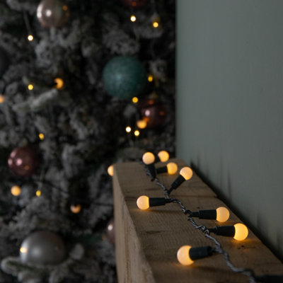 10m 100 LED Multi Action Outdoor Pearl Christmas Lights Warm White