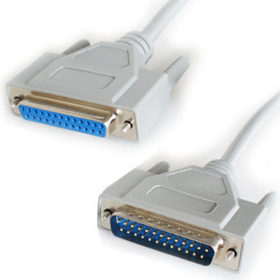 10m 25 Way RS232 Male to Female Straight Cable Lead Serial Pin DB25 D Sub